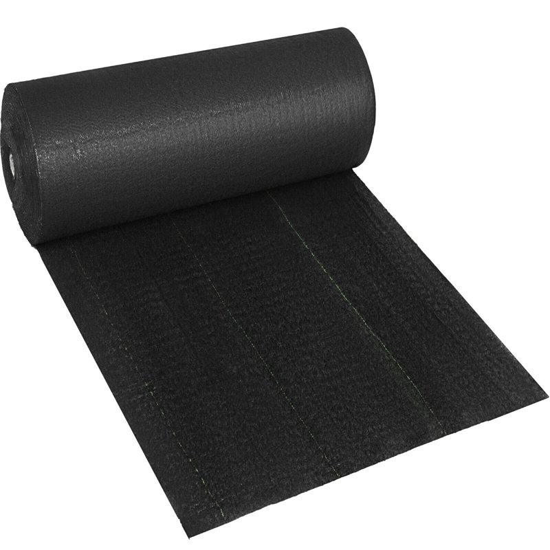 VEVOR Premium Weed Barrier Garden Landscape Fabric 5OZ PP Woven Weed Control Fabric Gardening ...